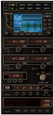 Desktop Aviator's Model 2660 NAV/COM Radio Switch Panel.Just plug into ...